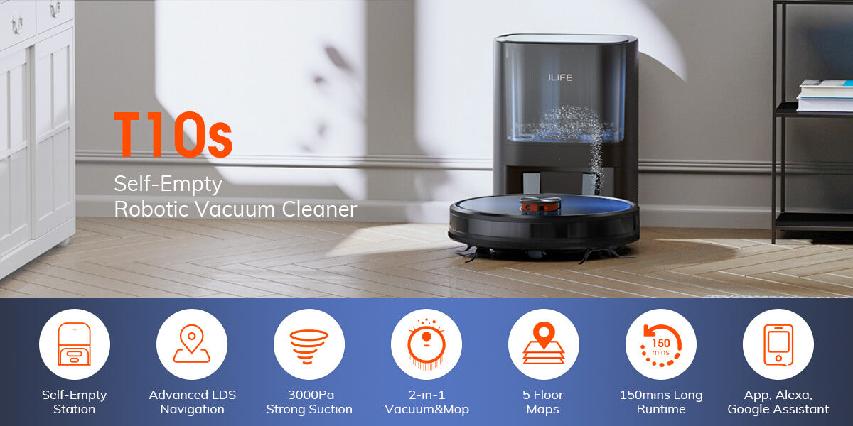 Introducing the ILIFE T10s Self-Empty Robotic Vacuum Cleaner